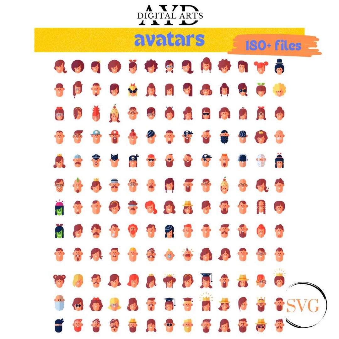 Avatar Vector Svg, Avatars Vector, Avatar Face Svg, Svg, Printable ...