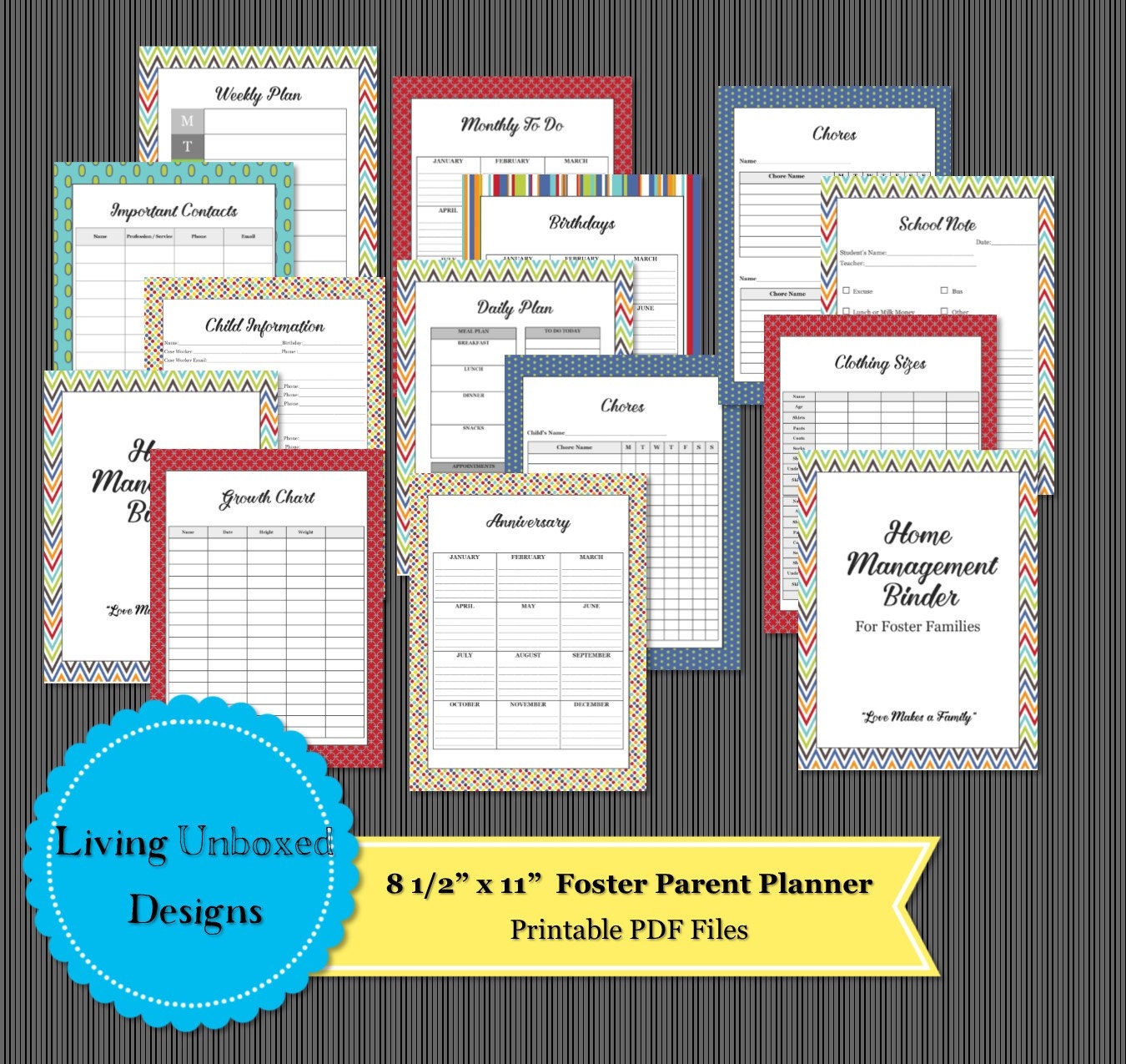 Foster Parent Care Planner Binder Organizer Pages - 38 Pages ...