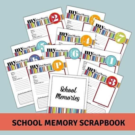 School Years Days Preschool to College K-12 Printable Memory - Etsy