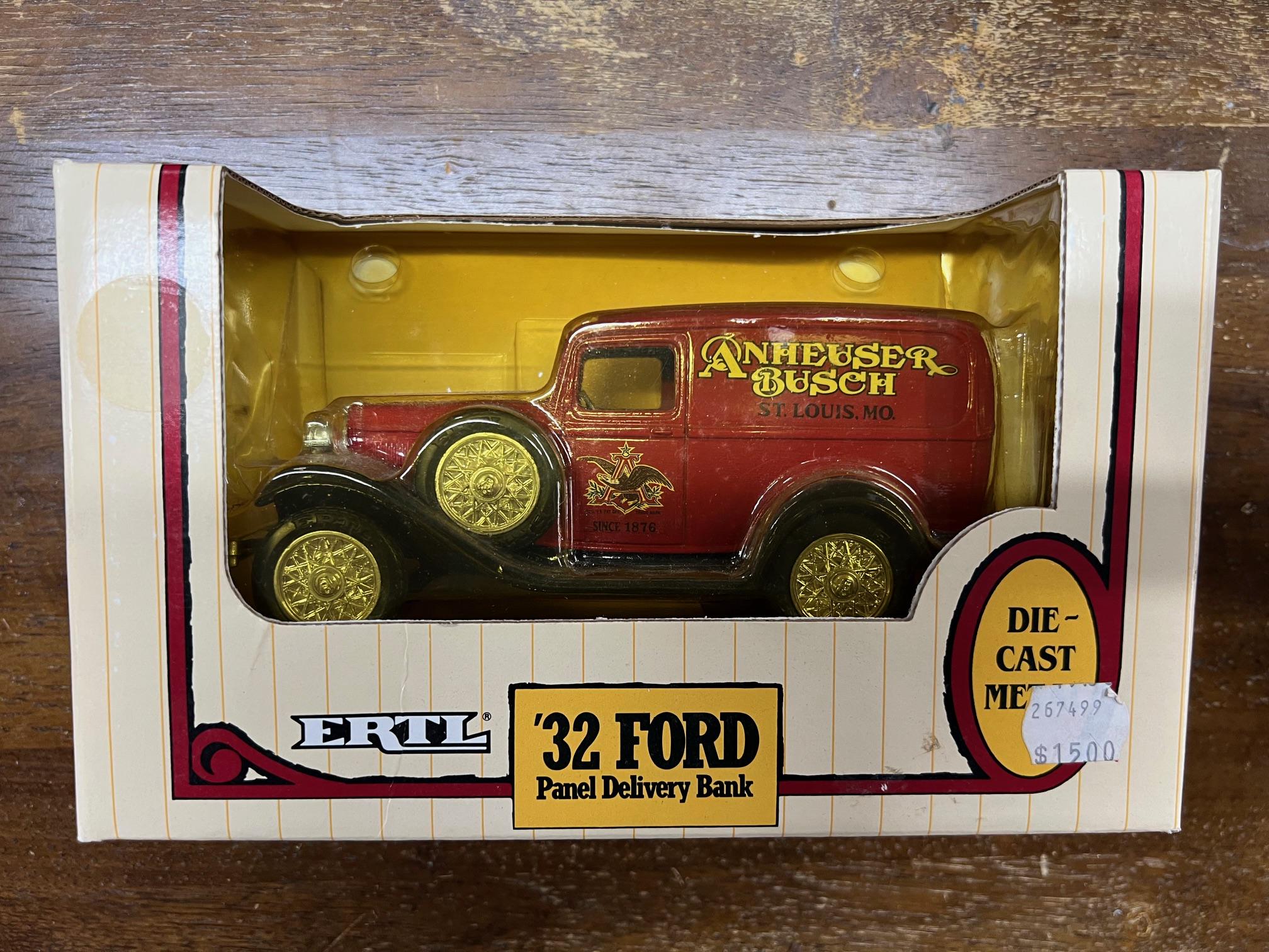 Collection of Die Cast Banks, Mostly Anheuser Busch Delivery Trucks ...