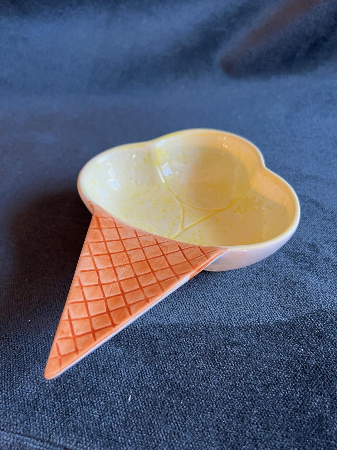 Vintage Royal Norfolk Triple Scoop Ice Cream Cone-shaped Ceramic Sundae ...