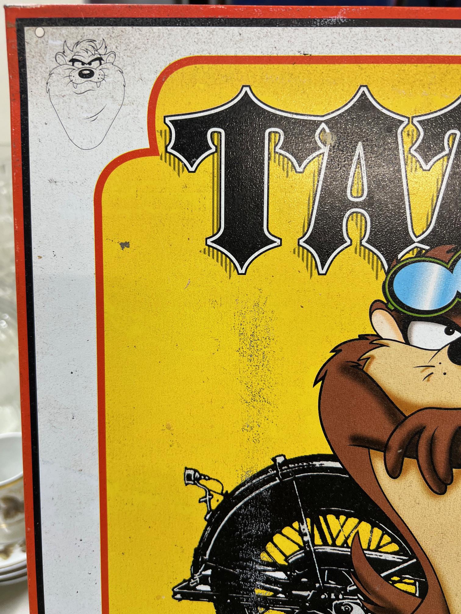 Taz Tasmanian Devil Motorcycle Poster 1998 Looney Tunes Eat up the Road ...