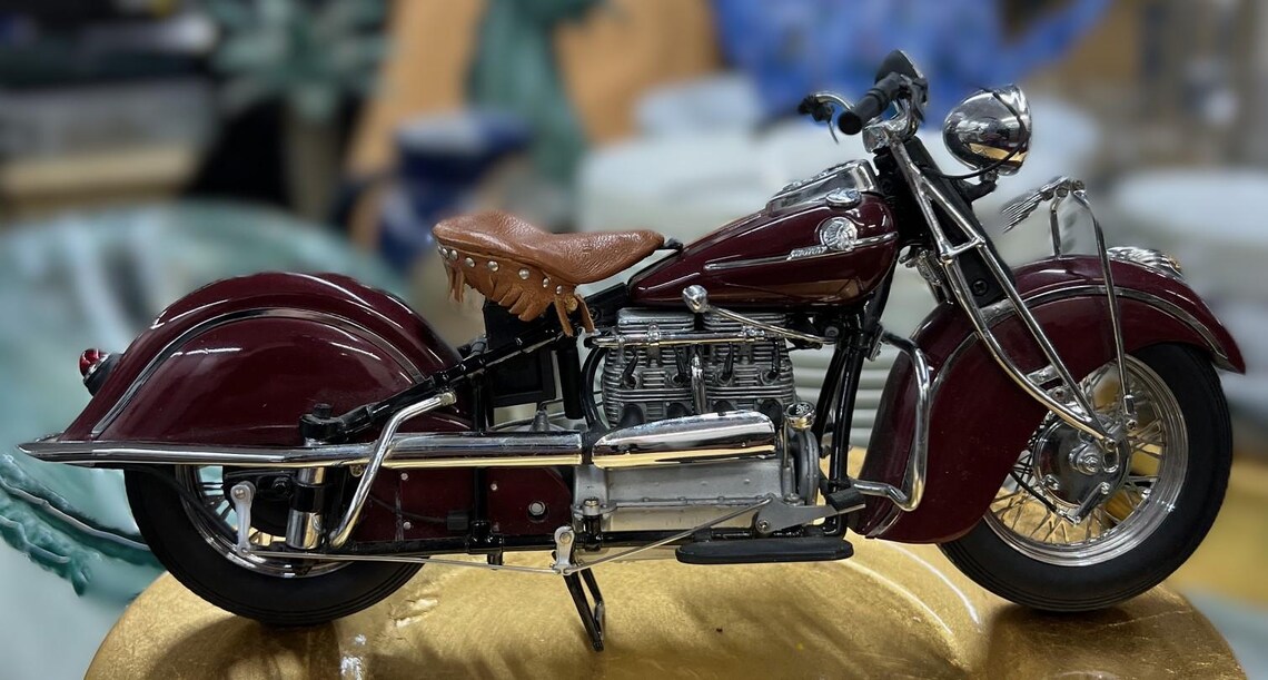 442 Indian Motorcycle Franklin Mint 1:10 Scale Die Cast Metal Model - Etsy