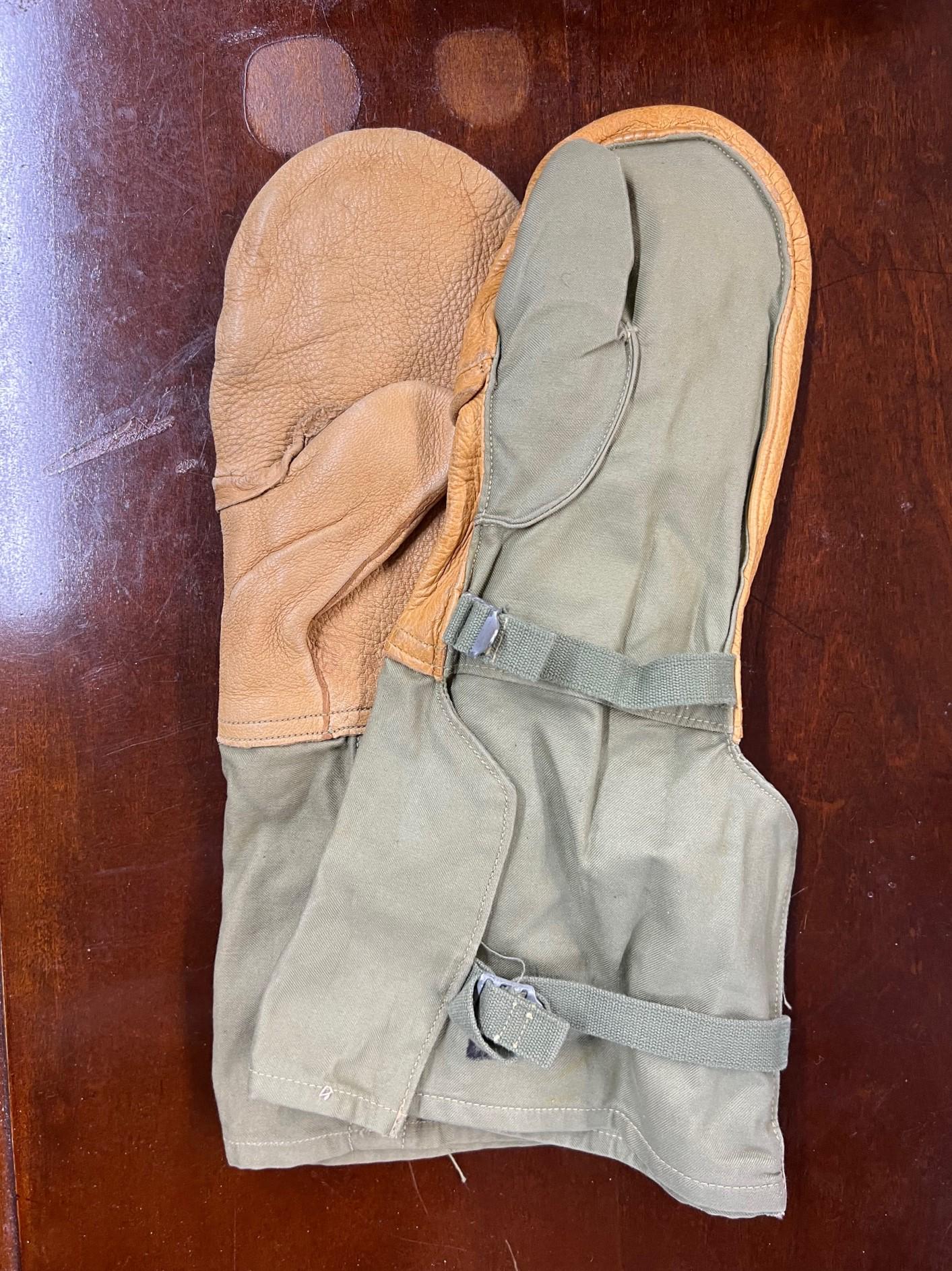 US Military Trigger Finger Mitten With Wool Liner, Large, Leather - Etsy