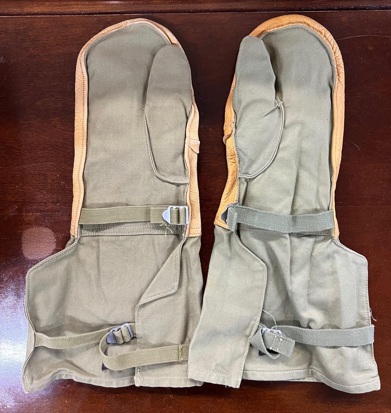 US Military Trigger Finger Mitten With Wool Liner, Large, Leather - Etsy