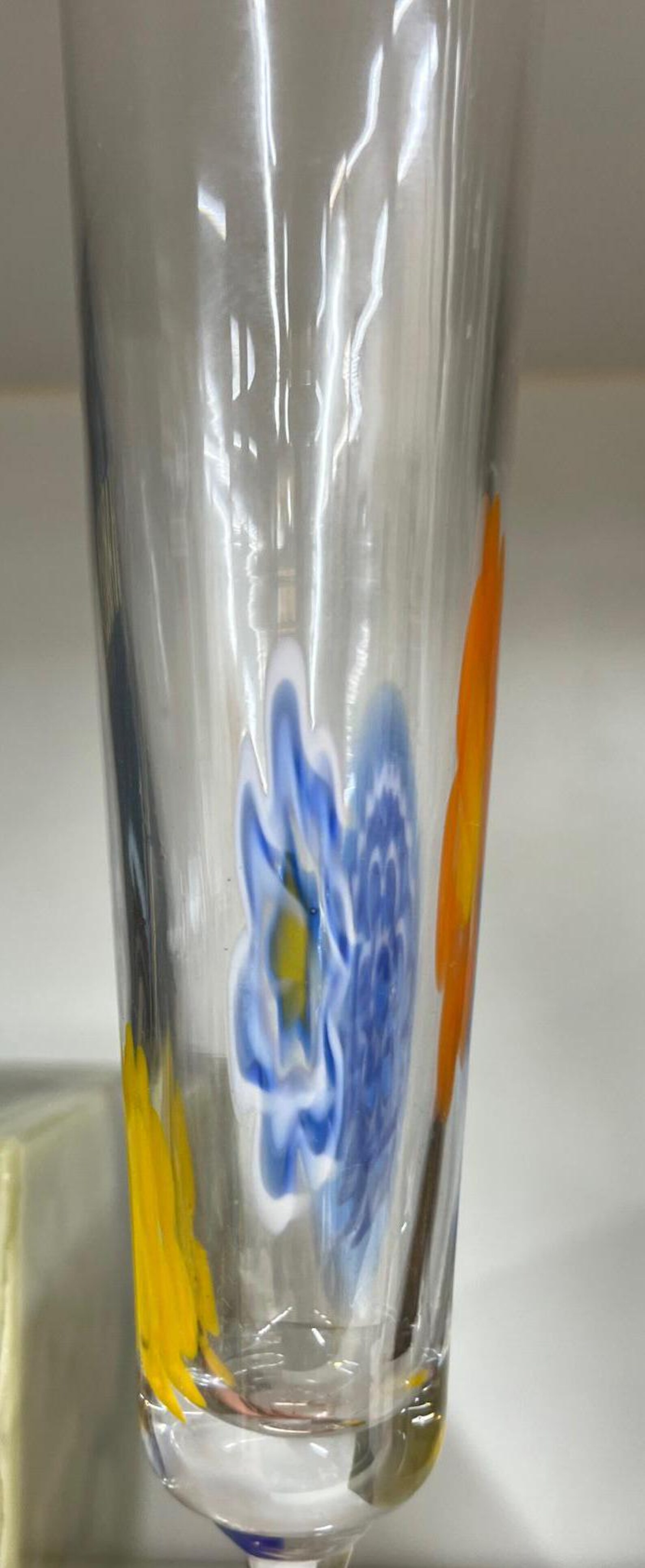 Otto Franek 'flora' Multicolored Millefiori Blown Art Glass Champagne ...