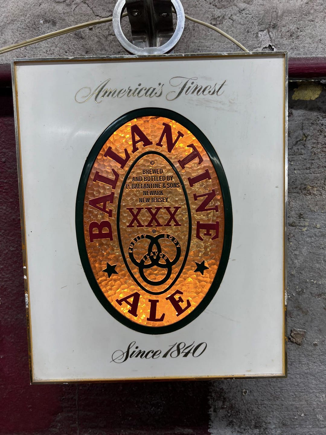 Vintage Ballantine Beer Bar Tavern Lighted Rotating Sign Breweriana ...