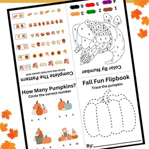 Fall Fun Flipbook - Etsy