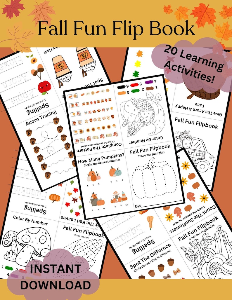 Fall Fun Flipbook - Etsy