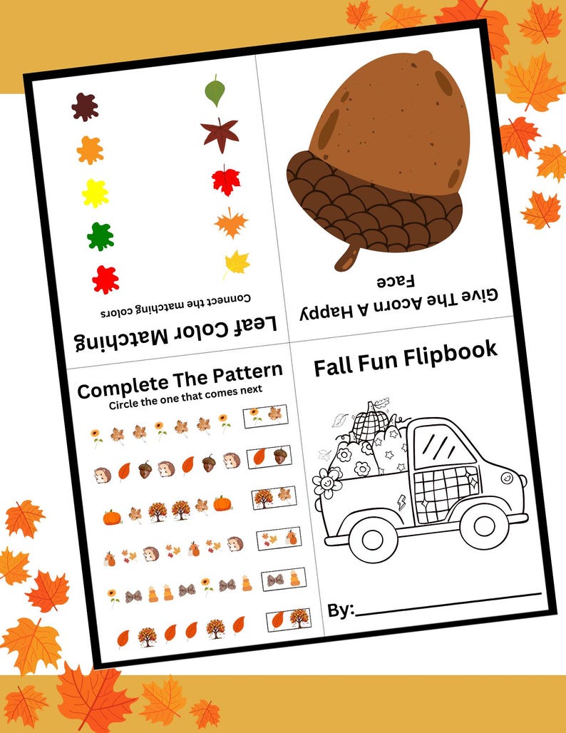 Fall Fun Flipbook - Etsy
