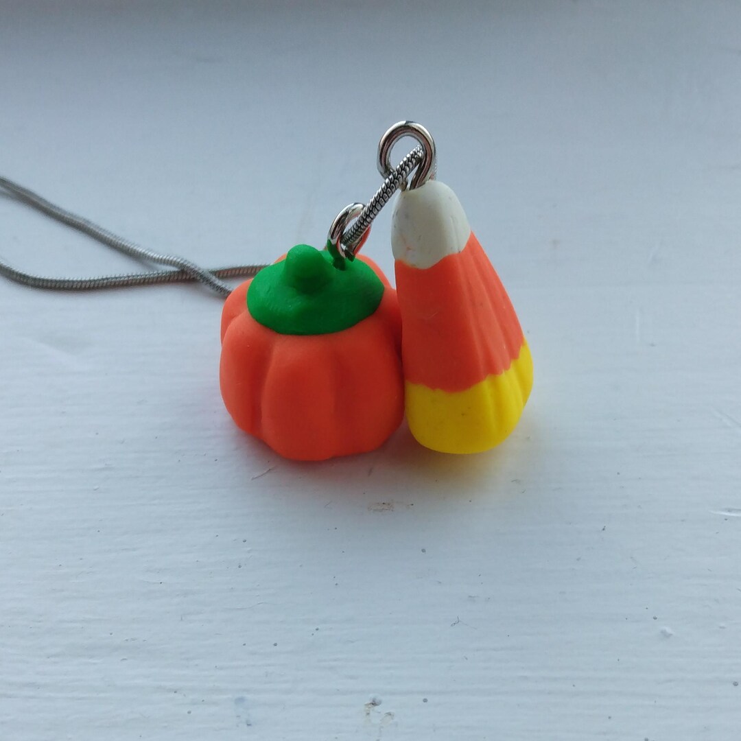 Halloween Candy Corn Necklace - Etsy