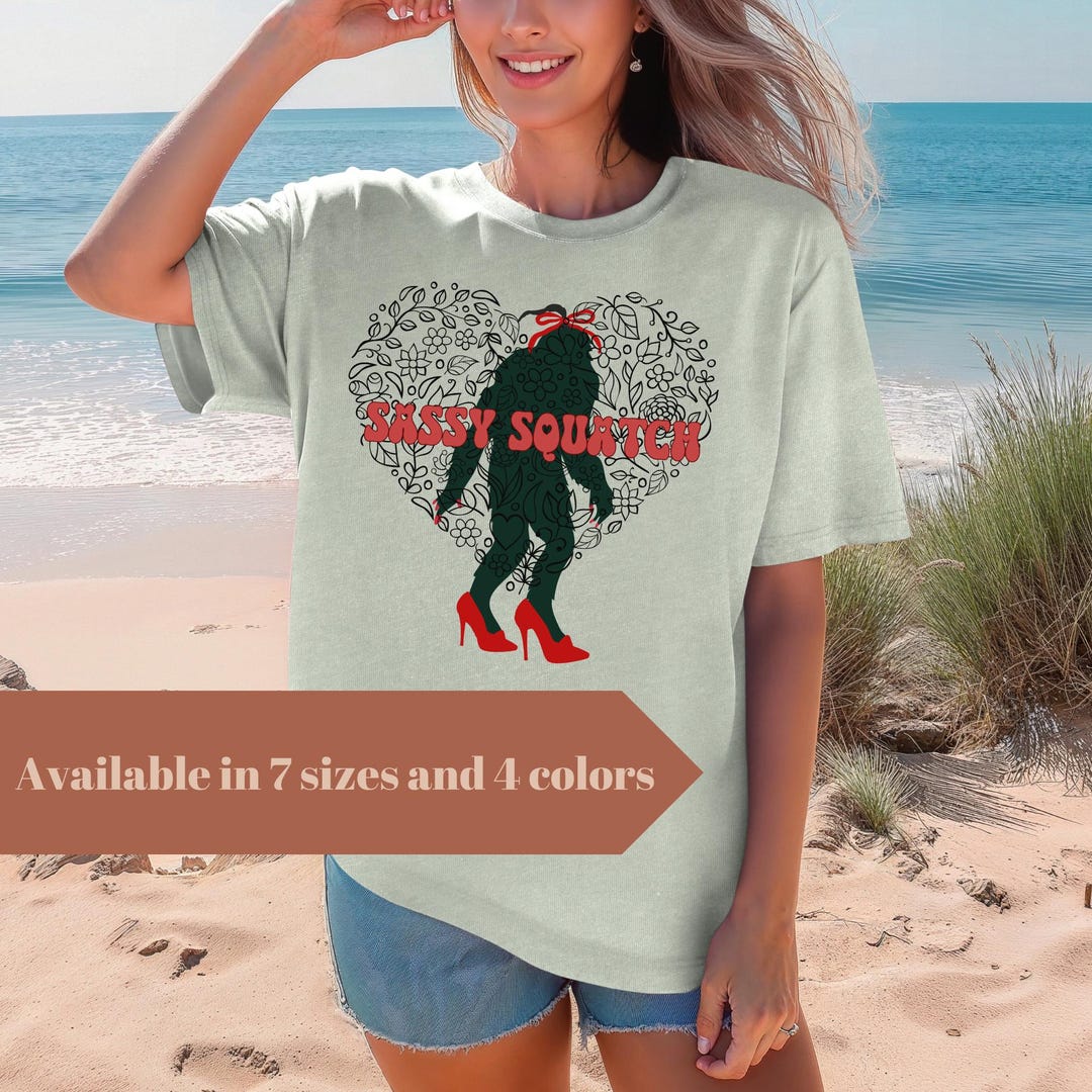 Sassy Squatch Sasquatch | Valentine's Heart | Bigfoot | Unisex Garment ...