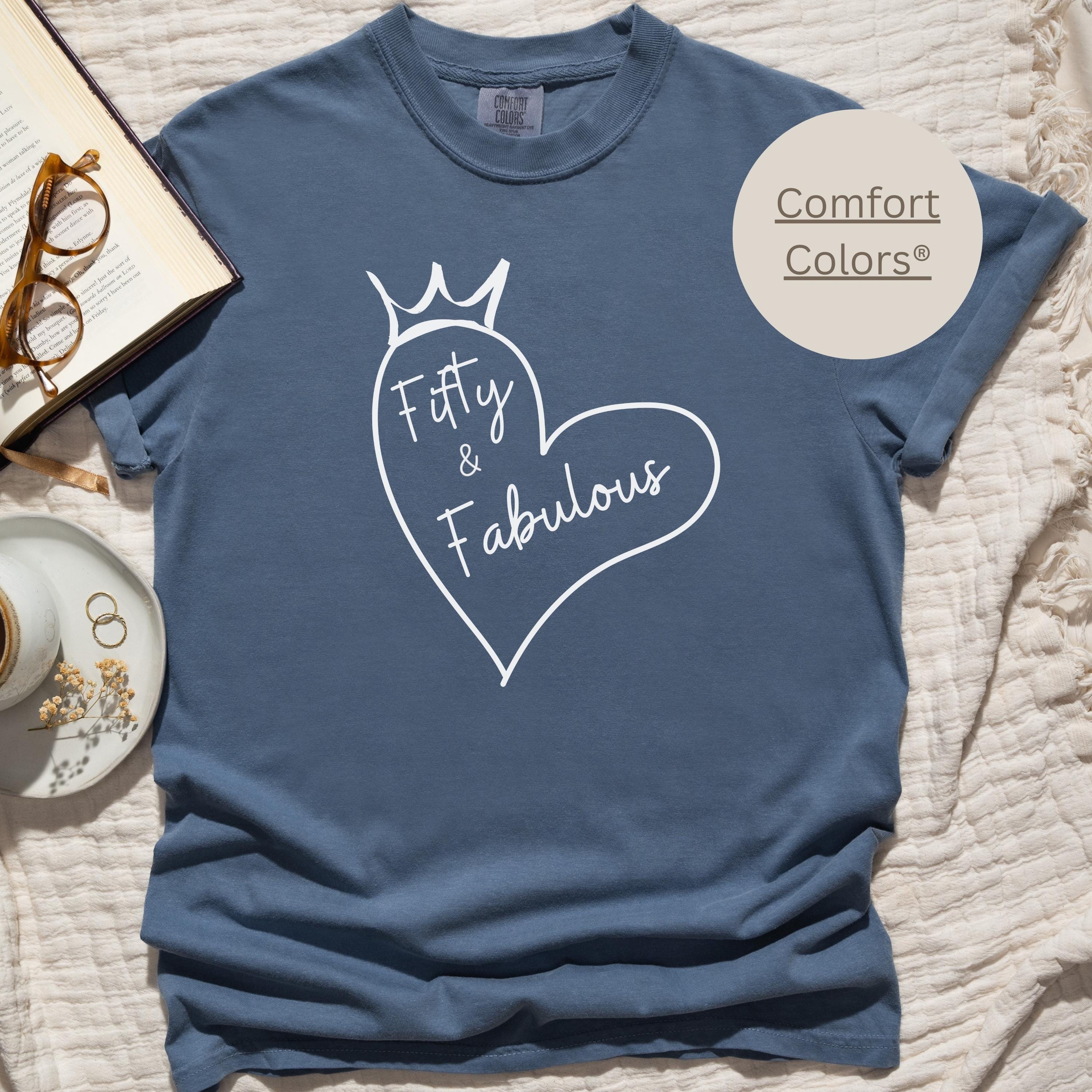 50 and Fabulous Shirt, 50th Birthday Women Shirt, 50th Birthday Party ...