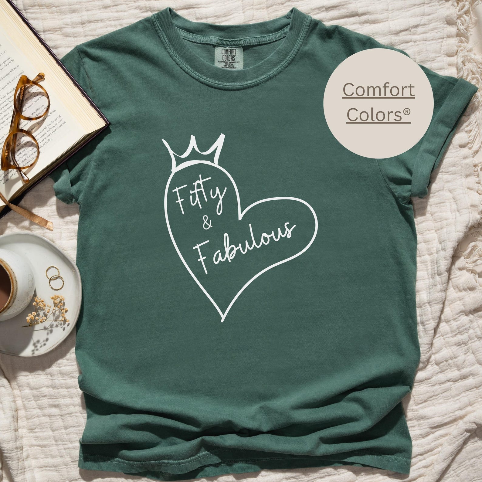 50 and Fabulous Shirt, 50th Birthday Women Shirt, 50th Birthday Party ...