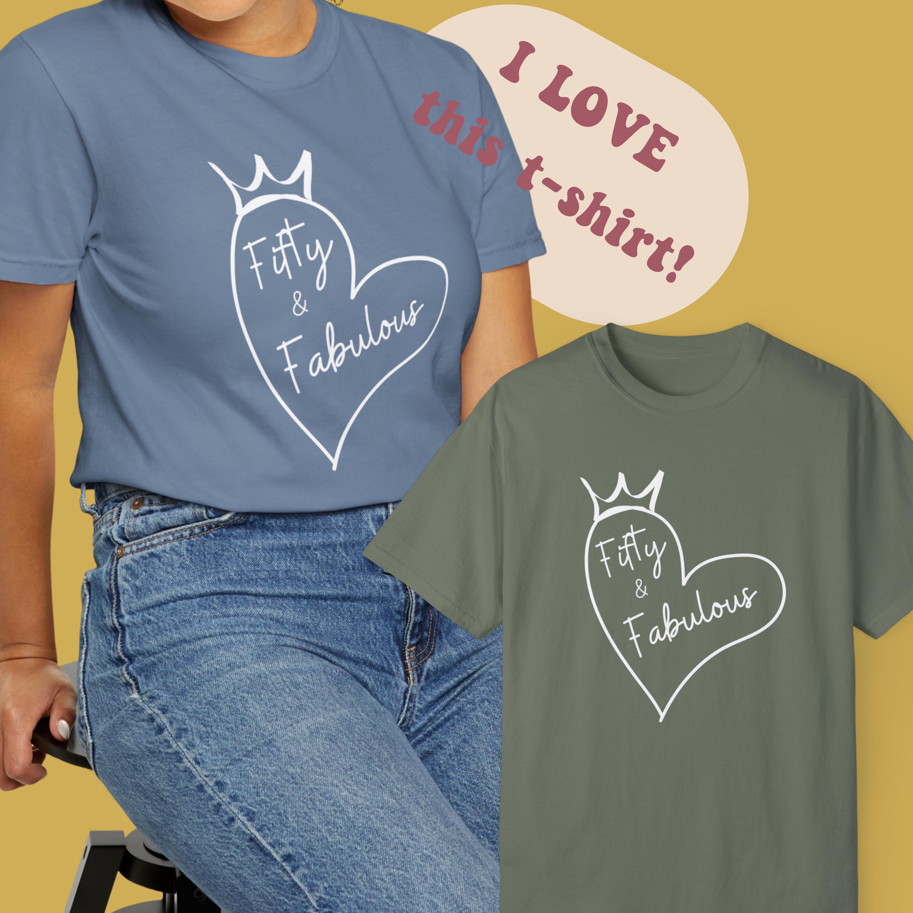 50 and Fabulous Shirt, 50th Birthday Women Shirt, 50th Birthday Party ...