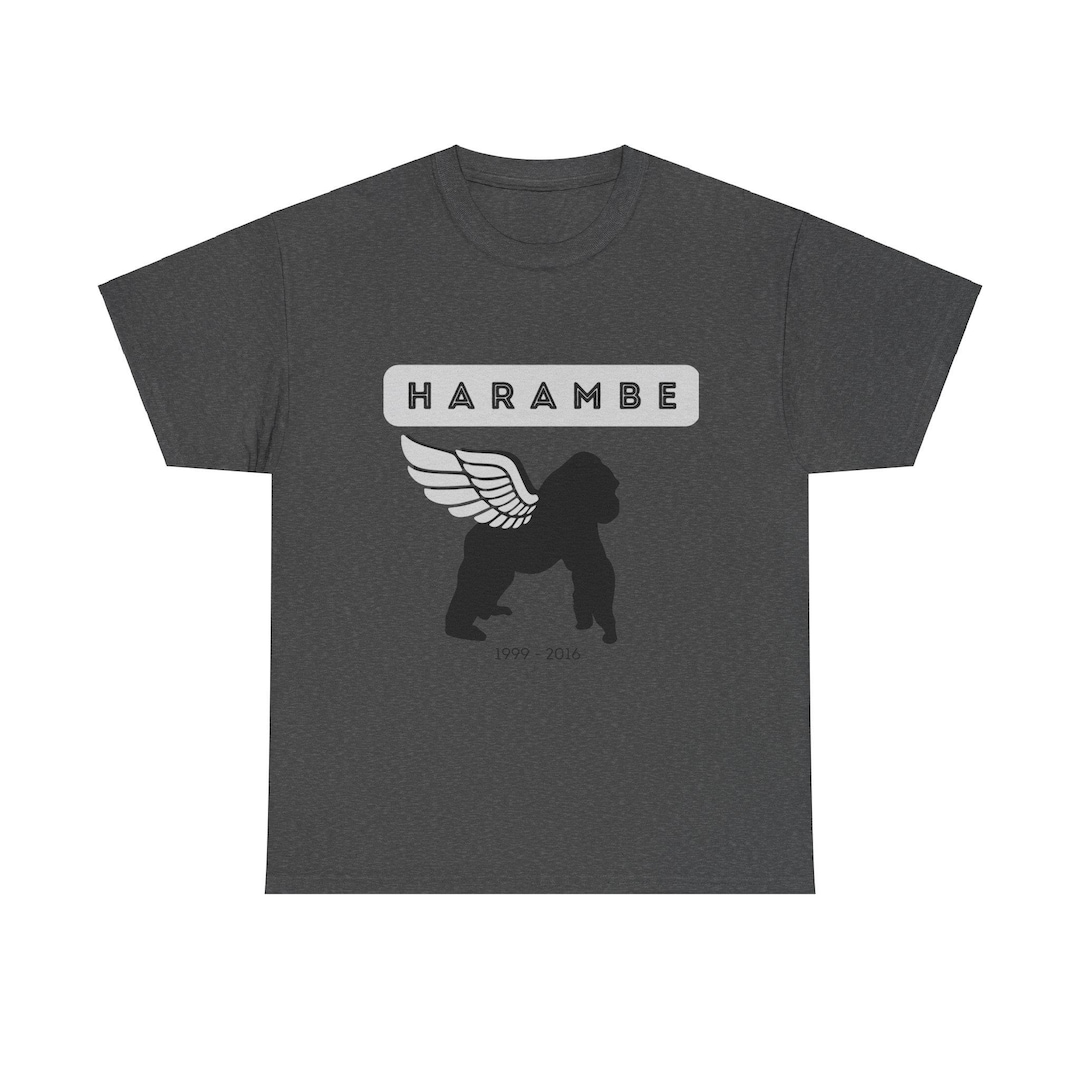 Harambe in Memoriam Unisex T-shirt, Tribute Tee, Gorilla Lover Gift ...