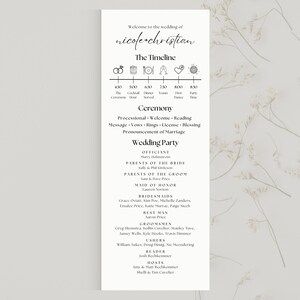 Modern & Minimalist Wedding Ceremony Program - Etsy