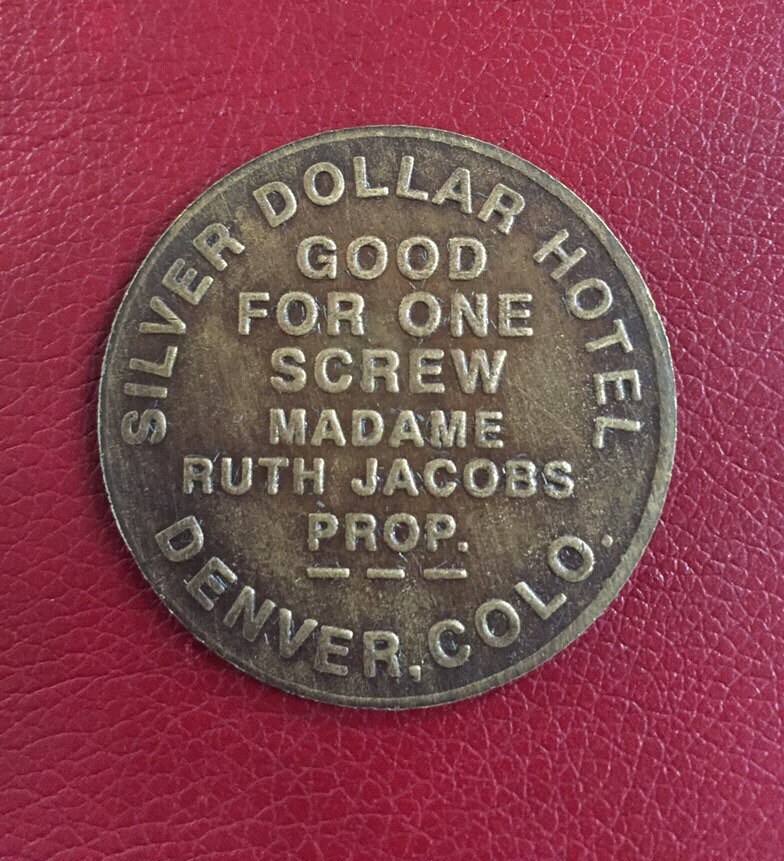 Silver Dollar Hotel Vintage Antiqued Brass Brothel Token - Etsy