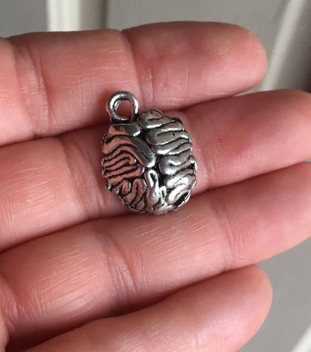 Pewter Human Brain Charm-male- - Etsy