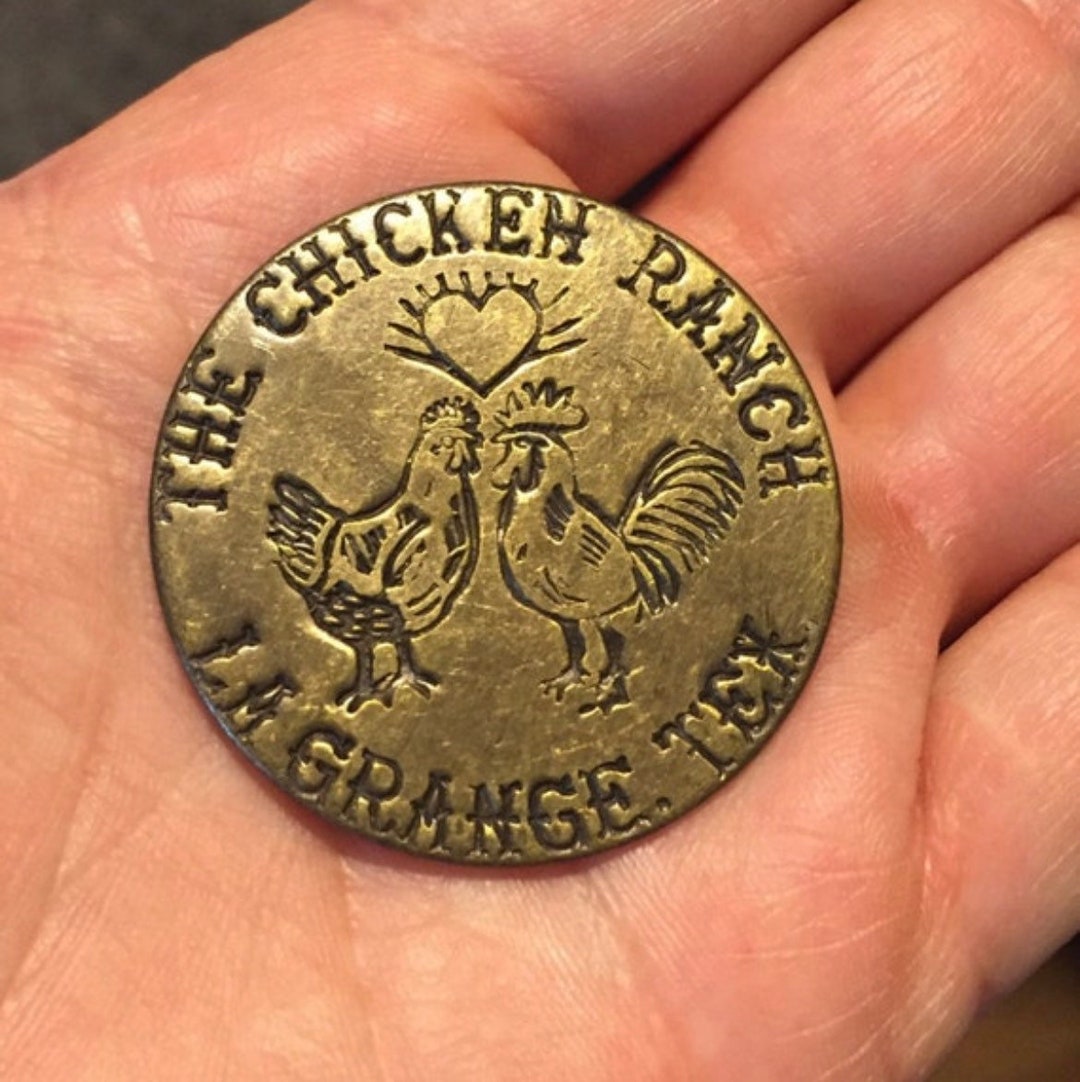 The Chicken Ranch Vintage Antiqued Brass Brothel Token - Etsy
