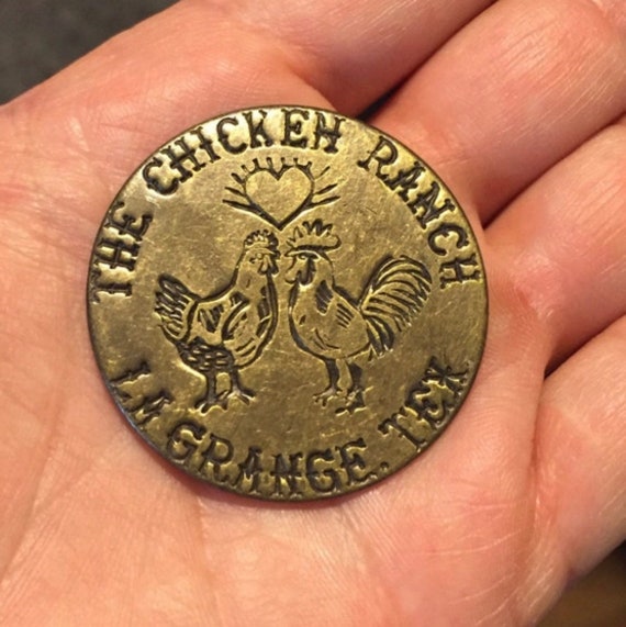 The Chicken Ranch Vintage Antiqued Brass Brothel Token | Etsy