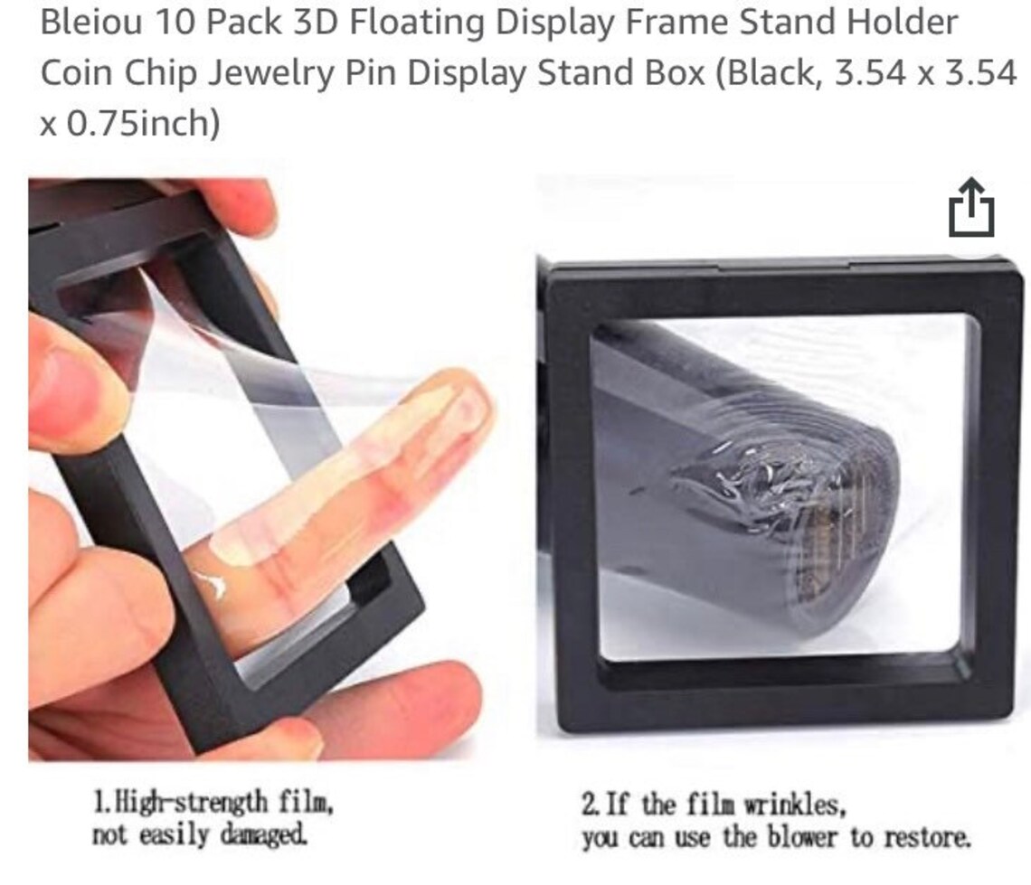 Floating Membrane Presentation Frame Boxes 6 Boxes Black or | Etsy