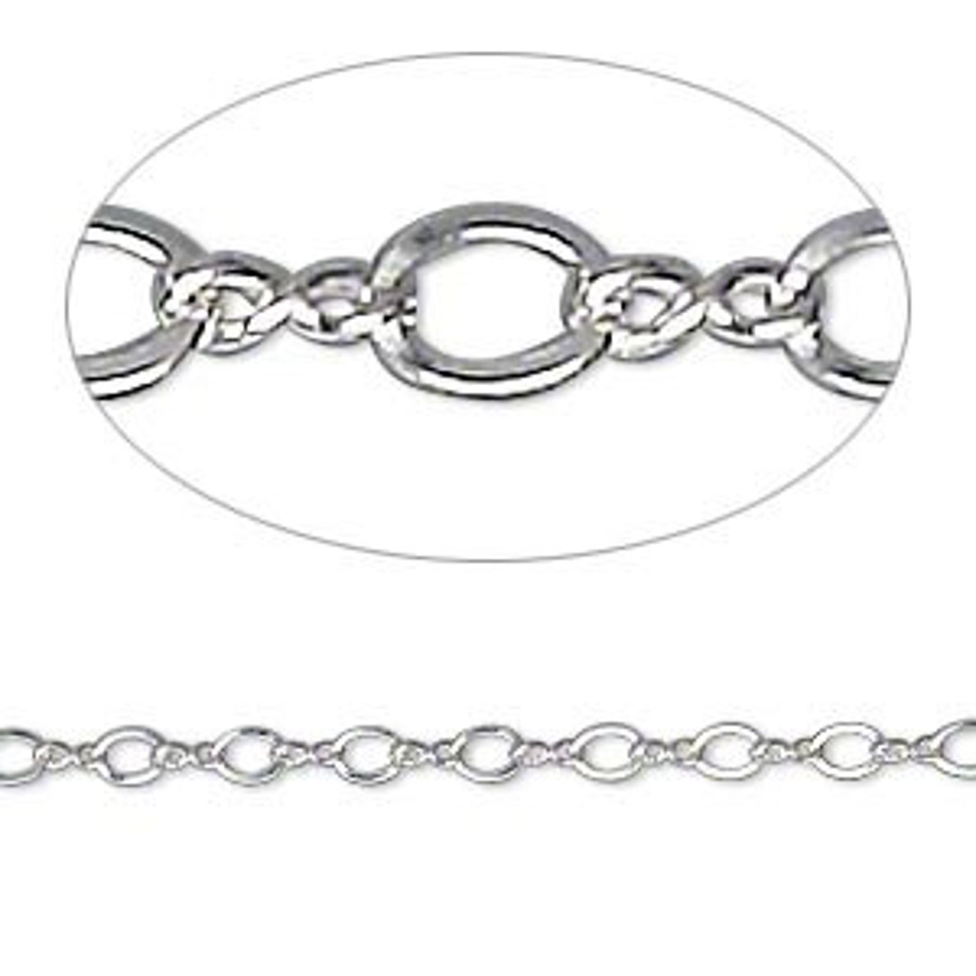 Sterling Silver Figure 8 Chain -2.3mm - 5 Feet - Etsy