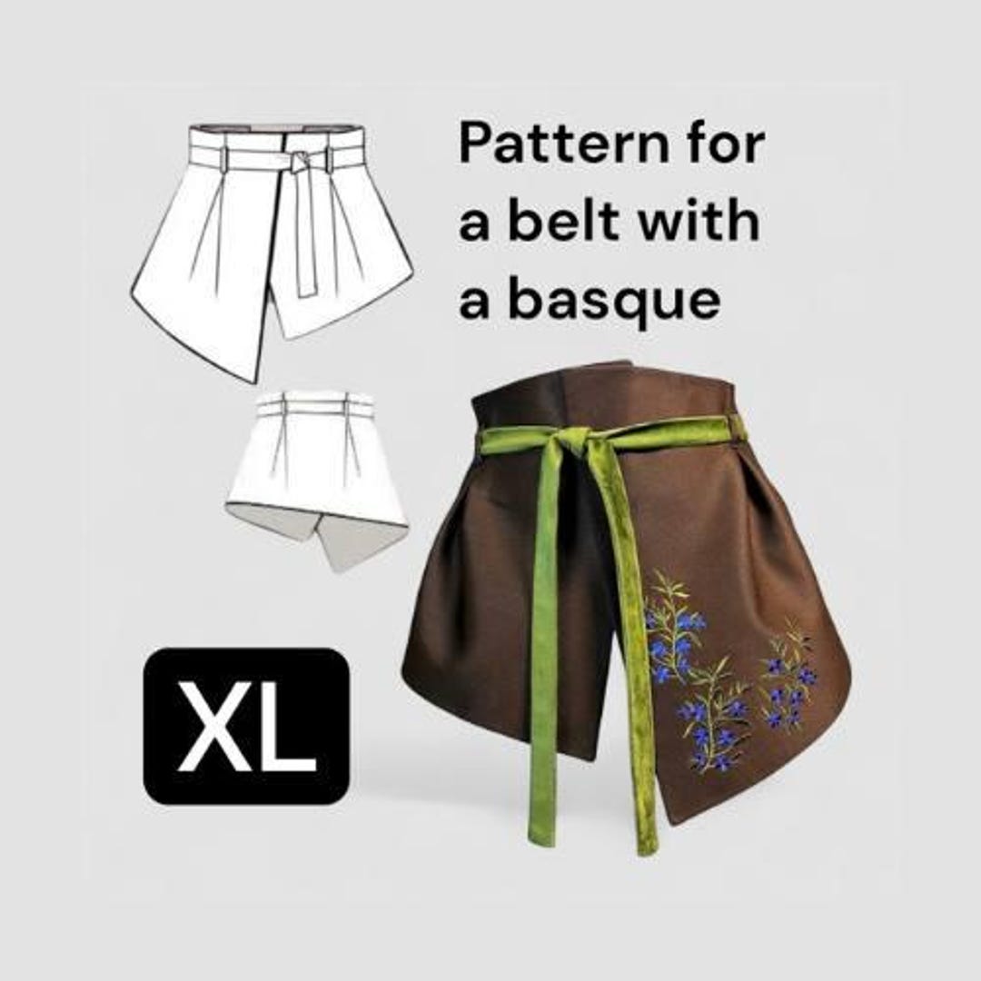Pattern for a Belt With a Basque in Size XL - Etsy Australia