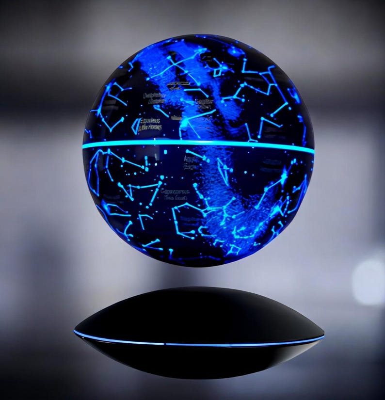 Levitating Globe Lamp With LED Light Magnetic Floating Earth Globe ...