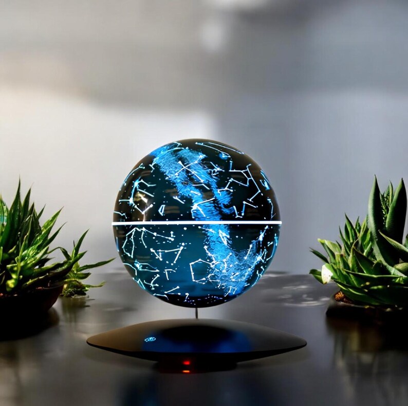 Levitating Globe Lamp With LED Light Magnetic Floating Earth Globe ...