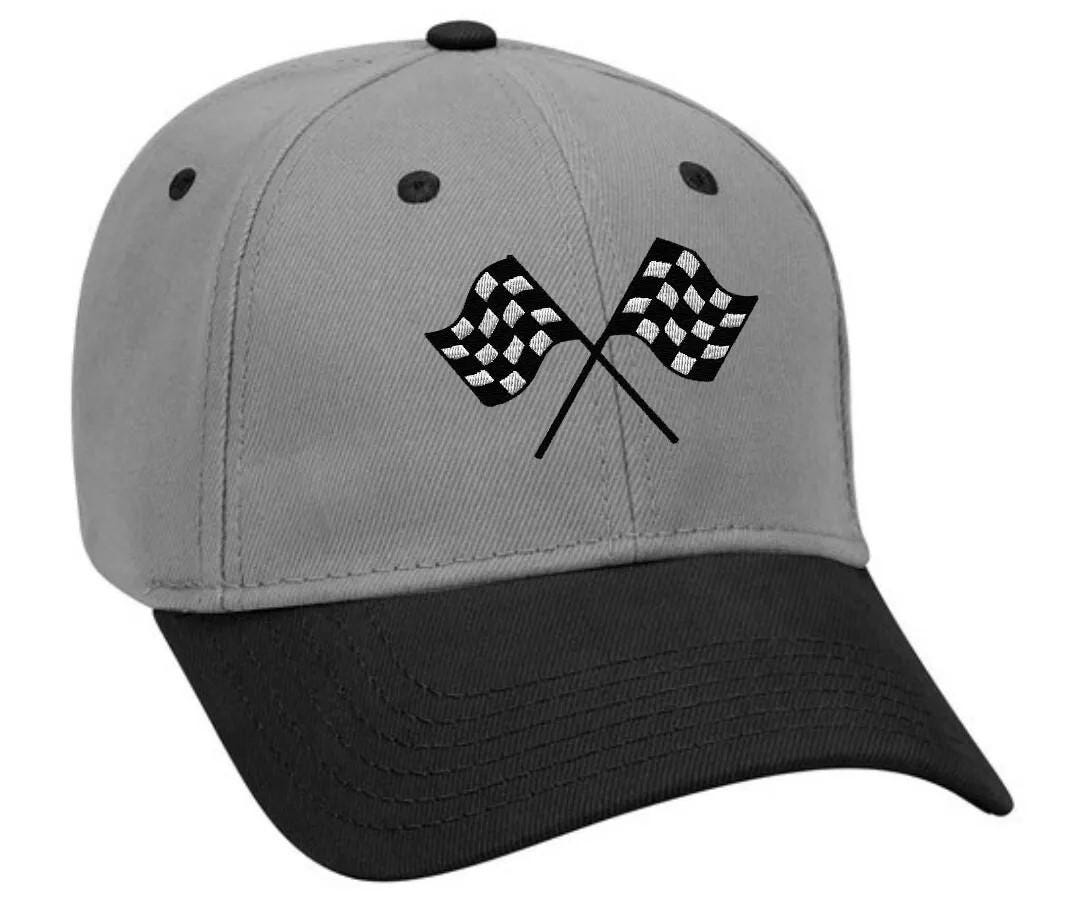 Checkered Flags Car Racing F1 Nascar Finish Embroidered Hat Baseball Cap New - Etsy
