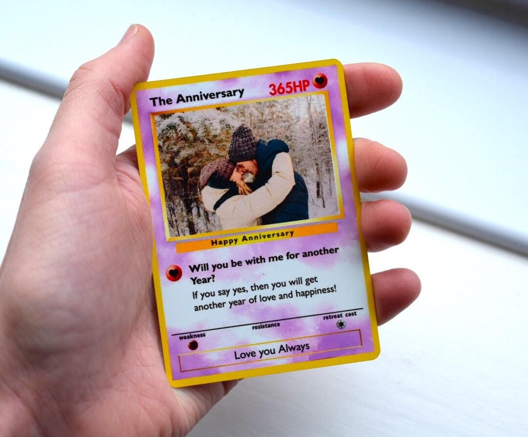 Custom Pokémon Anniversary Card, Personalized Anniversary Gift ...