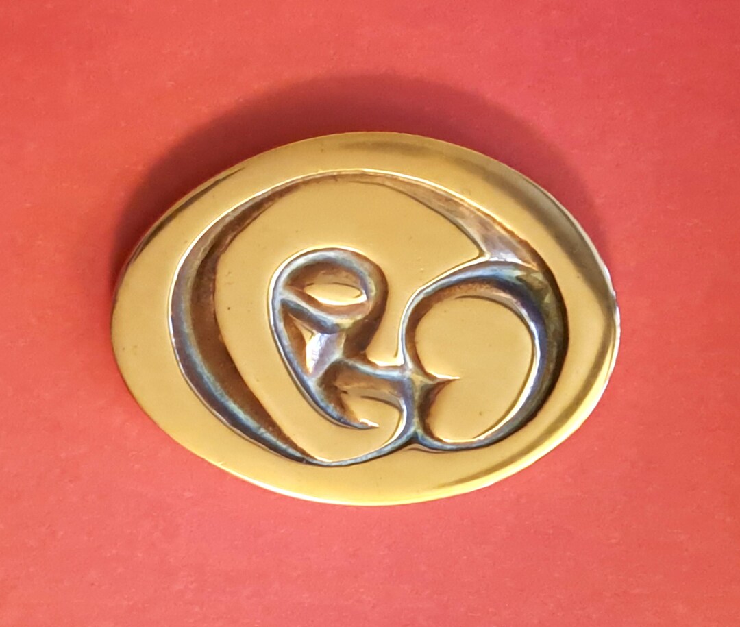 Bronze Relief, Small Sculpture, Mother Mary and Child, by Ursula Schott ...