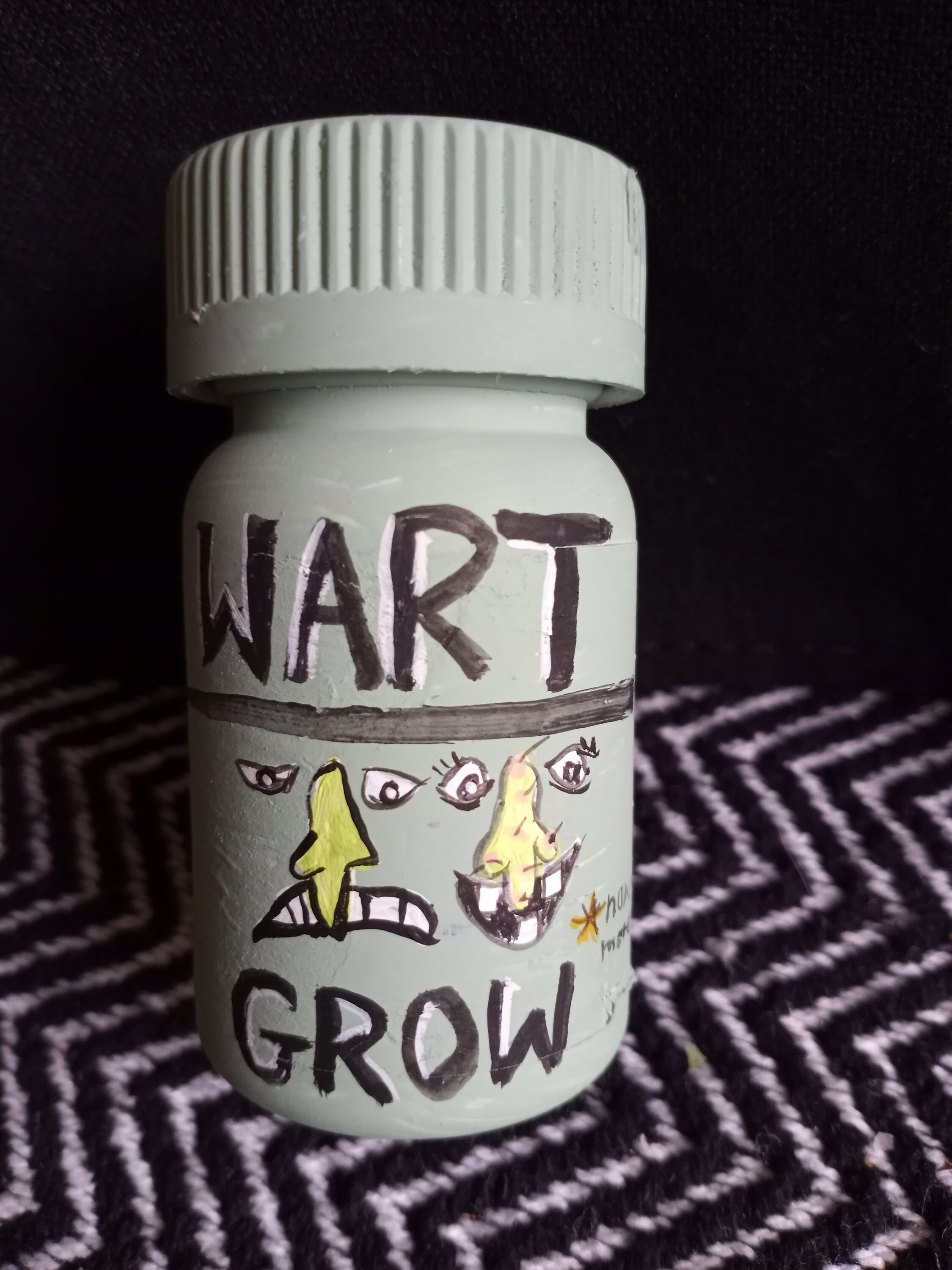 Wart Grow bottle Altered Bottle Art Upcycled Art - Etsy