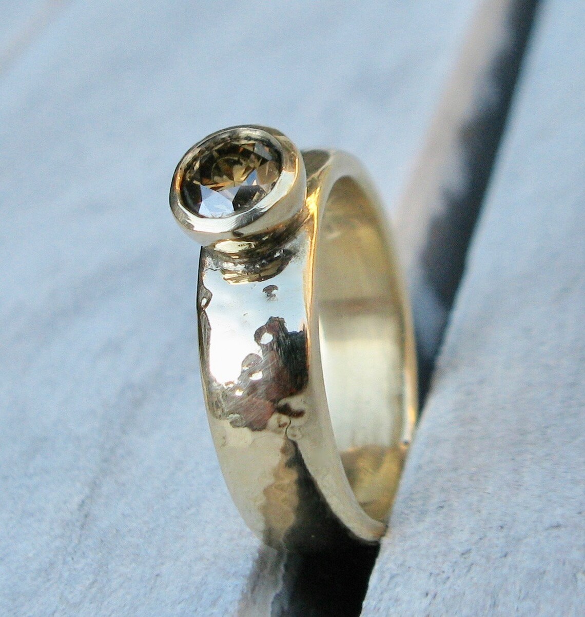 Champagne Diamond Ring | Etsy