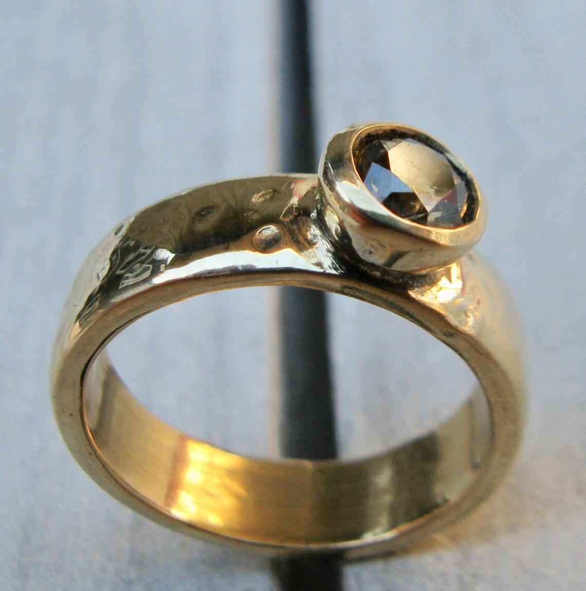 Champagne Diamond Ring | Etsy