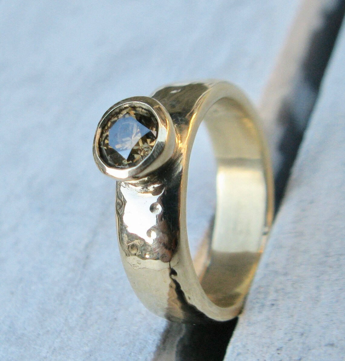 Champagne Diamond Ring - Etsy