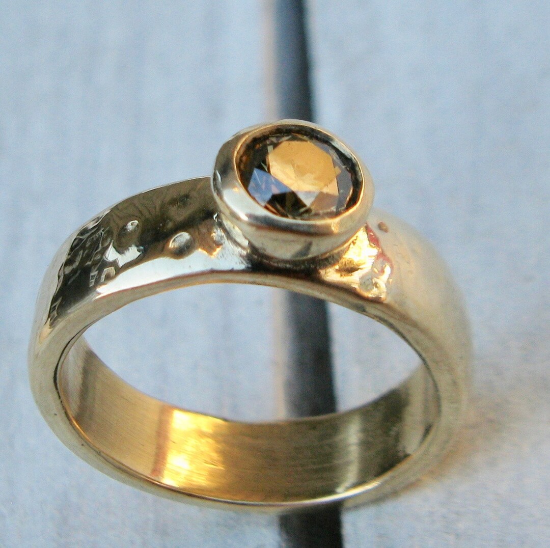 Champagne Diamond Ring - Etsy