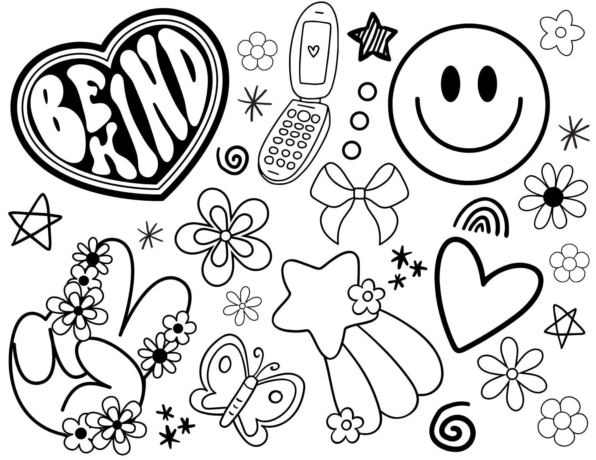 Super Cute, Whimsical Coloring Sheet Bundle for Kids, Party Favors ...