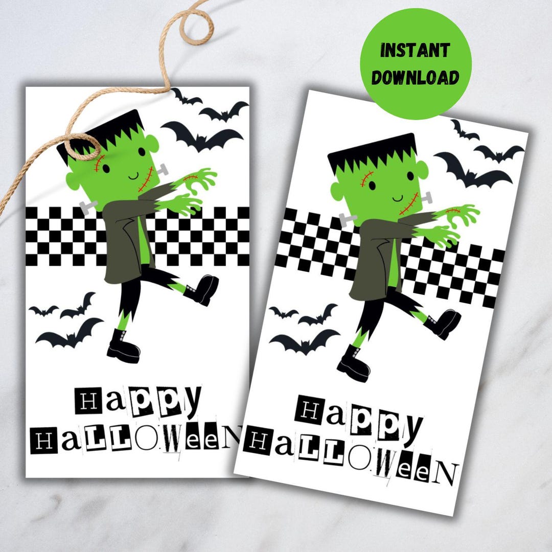 Printable Tags for Halloween, Party Treat Bags Tag, Gifts for ...