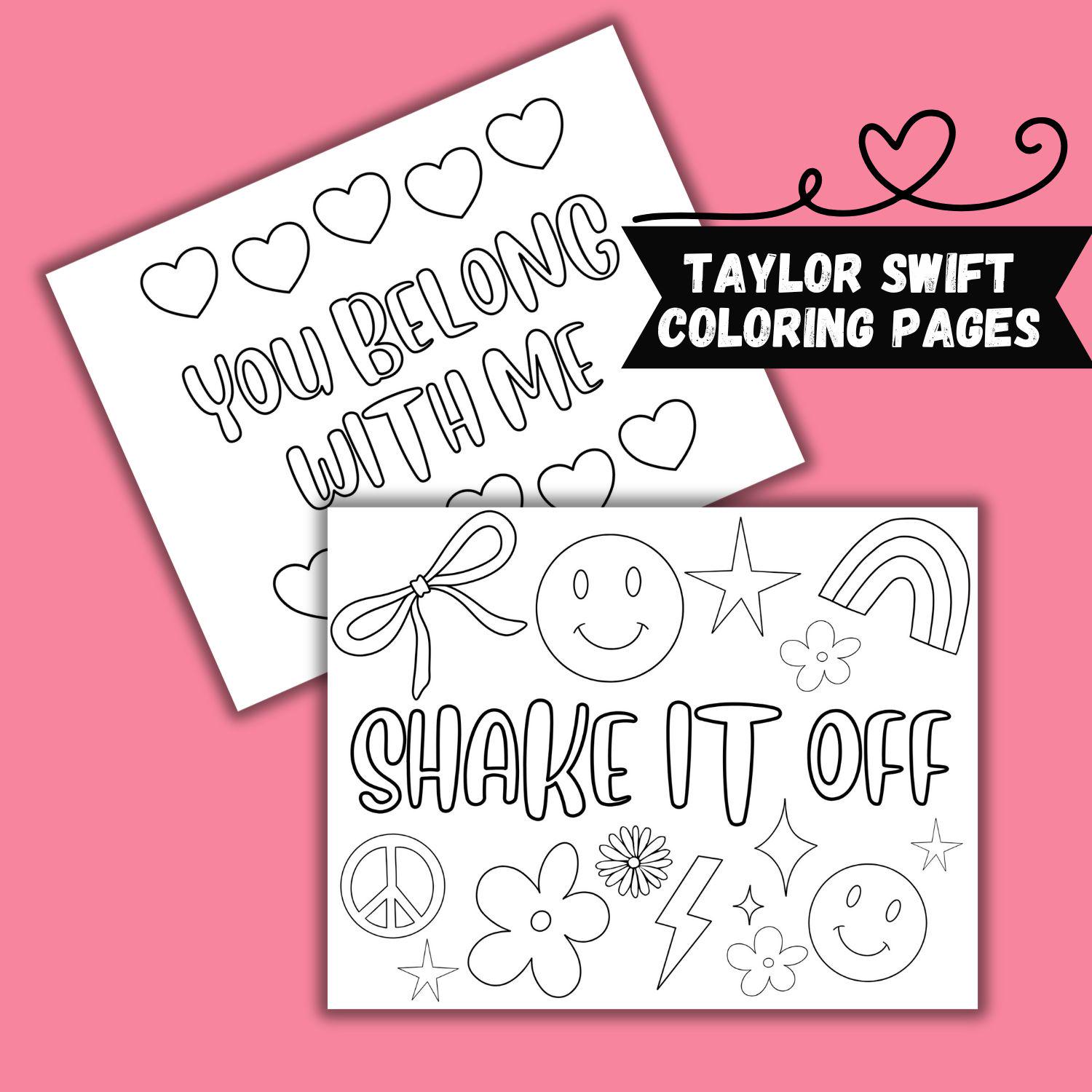 Printable Swiftie Fans Coloring Pages for Kids Adults Bundle | Taylor ...