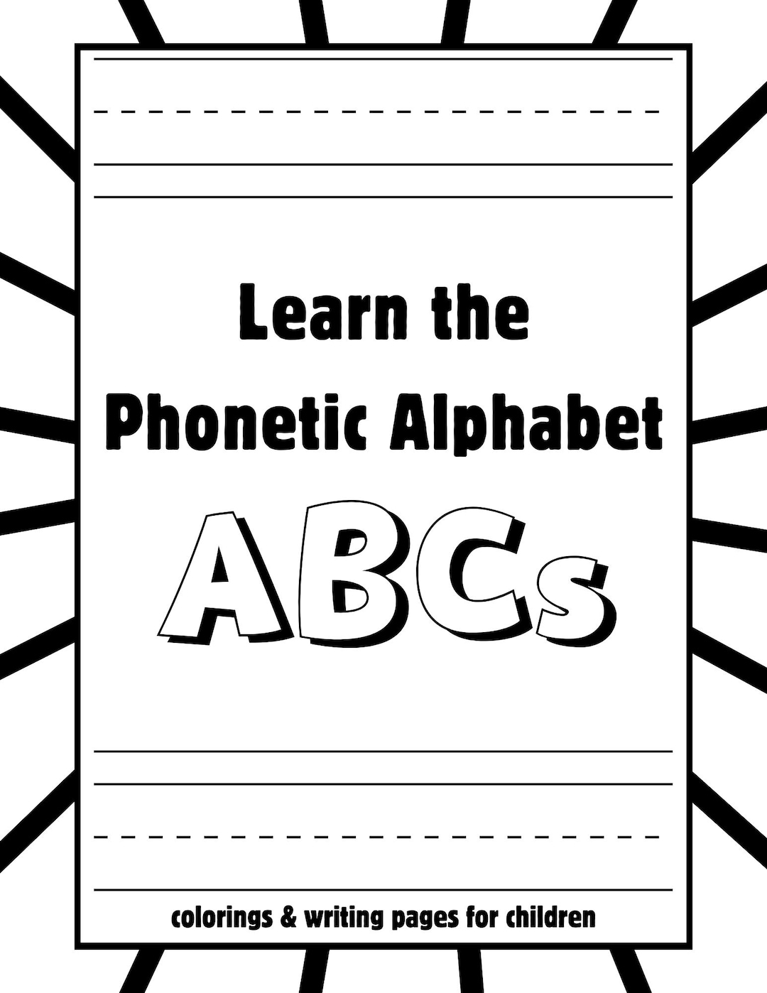 Phonetic Alphabet Coloring & Writing Book for Kids - Etsy
