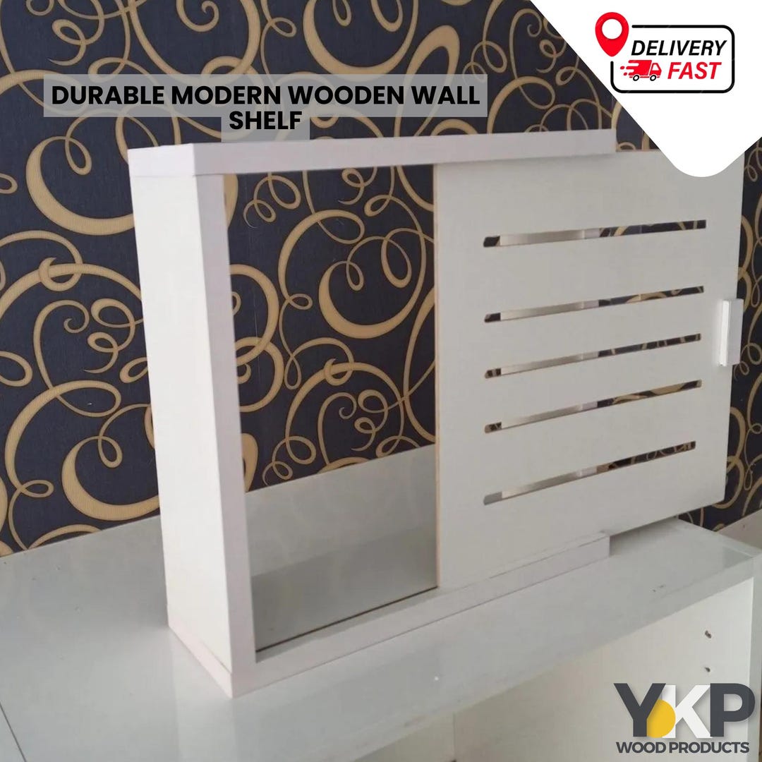 Modern Wall Shelf for Modem and Electronic Devices, Easy Assembly ...