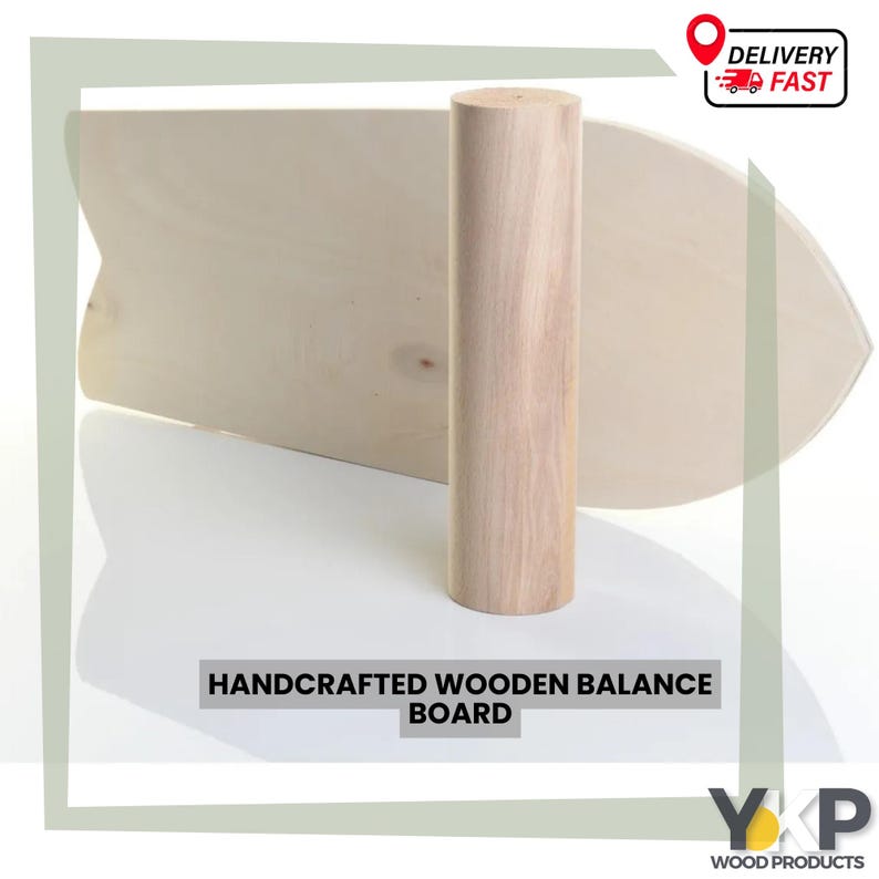 Handcrafted Wooden Balance Board – Natural Wood Balance Trainer for All ...