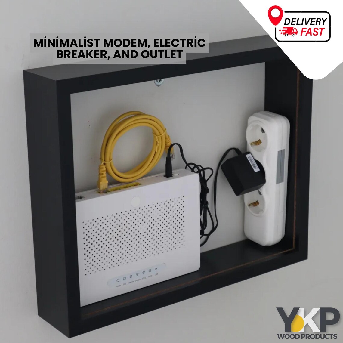 Cable Organizer and Modem Storage Boxminimalist Modem, Electric Breaker ...
