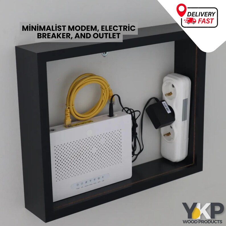 Cable Organizer and Modem Storage Boxminimalist Modem, Electric Breaker ...
