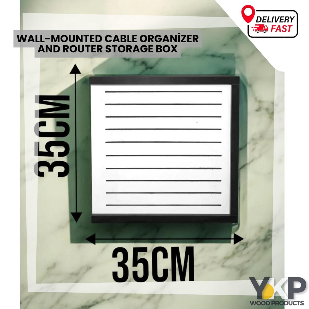 Wall-mounted Cable Organizer and Router Storage Box, Modern Cable ...