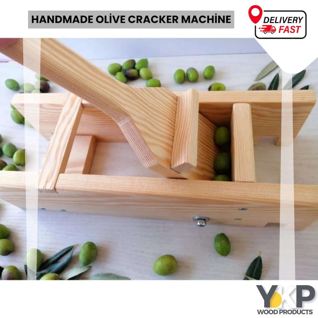 Handmade Olive Cracker Machine - Premium Wooden Olive Crusher, 35x10x10 ...