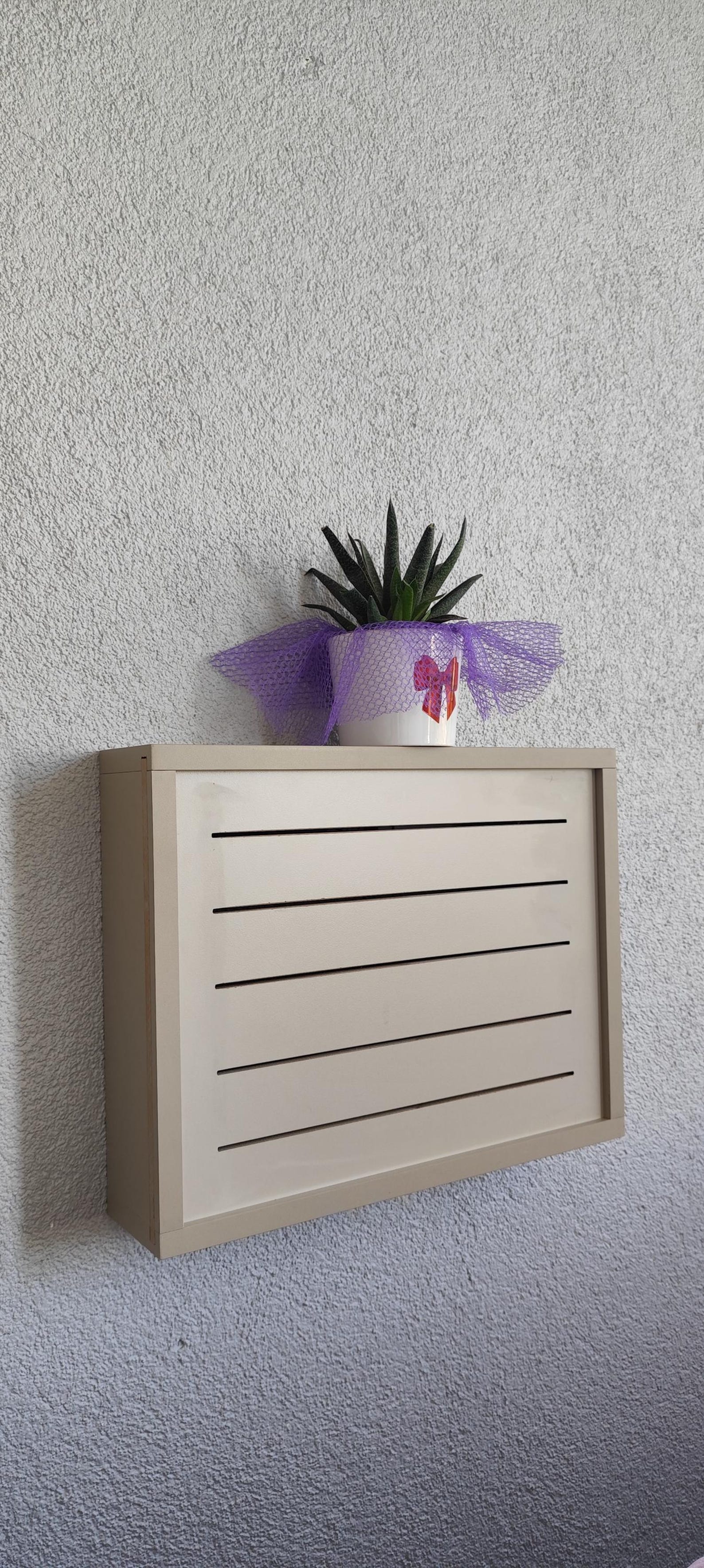 Modern Wooden & Metal Wi-fi Router Storage Box With Cable Organizer ...