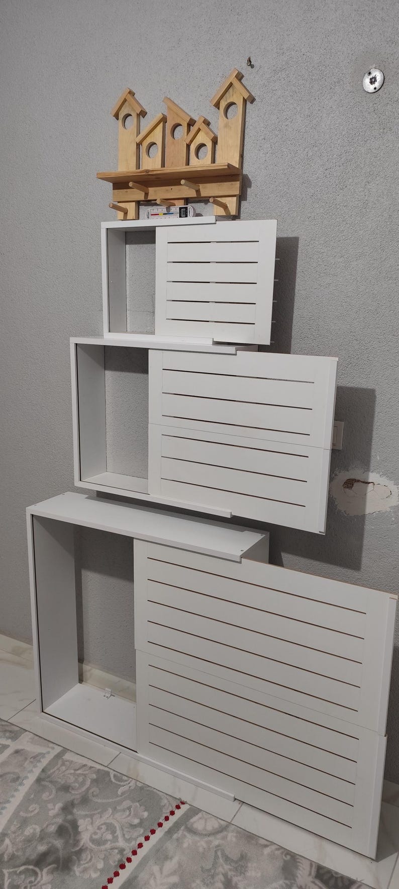 Modern Wood Wi-fi Router Storage Box: Minimalist Cable Organizer ...